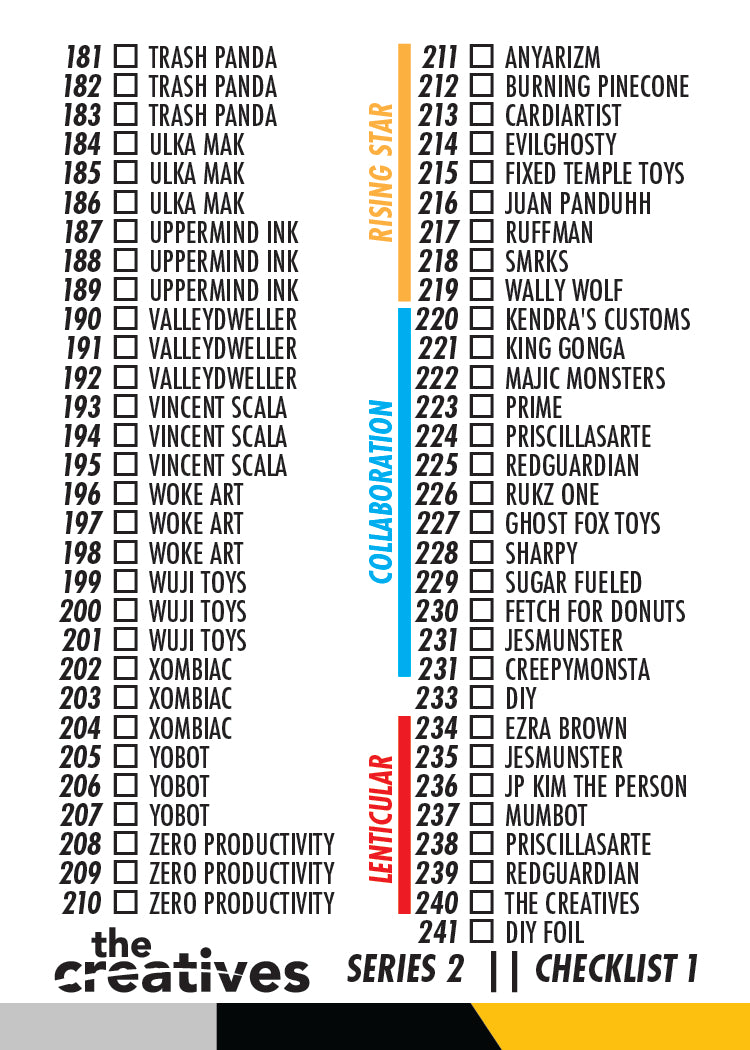 Checklist Series 2 - Digital Download – The Creatives : TCP